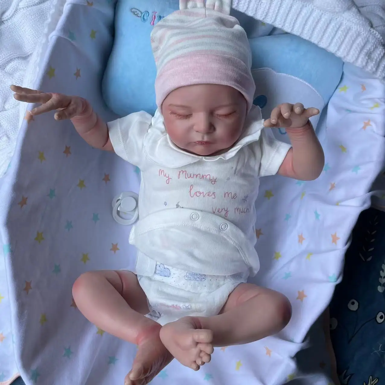 50M Realistic Finished Reborn Doll Laura Baby 3D Painted Skin High ...