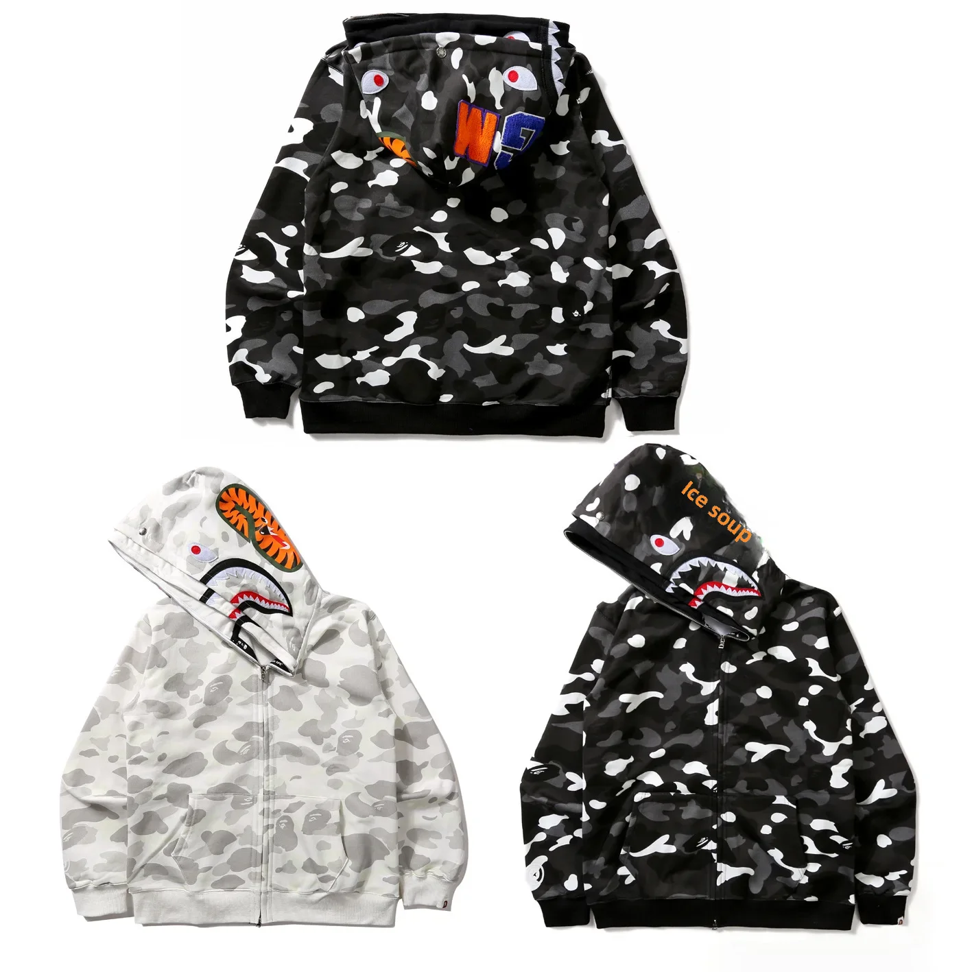 Bape-Sudadera-con-capucha-y-cremallera-para-hombre-y-mujer-chaqueta-de ...