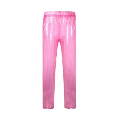 Clear Pink Dot PoTransparent PVC Trousers Waterproof Pants Loosen Easy ...