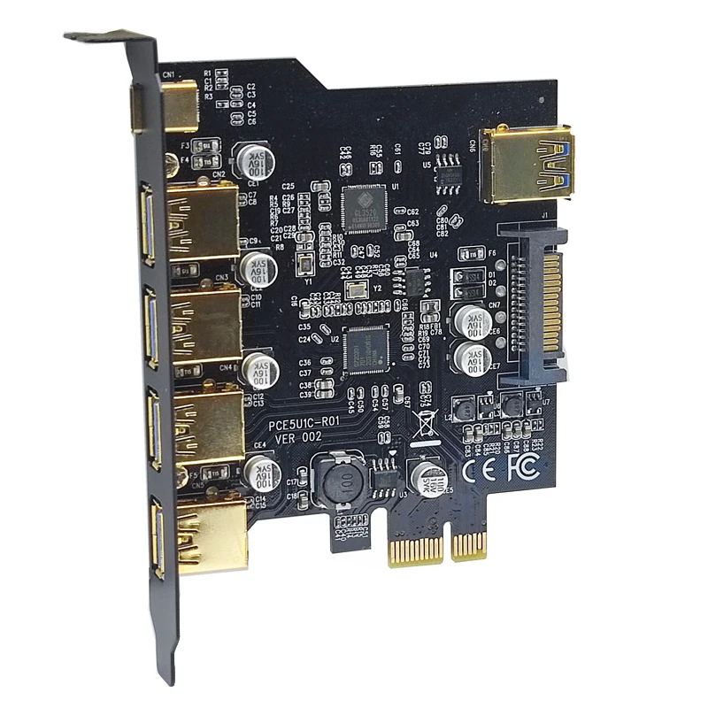 Thunderbolt Pcie 4-Port USB C PCIE Expansion Card - Internal Type C Hub ...