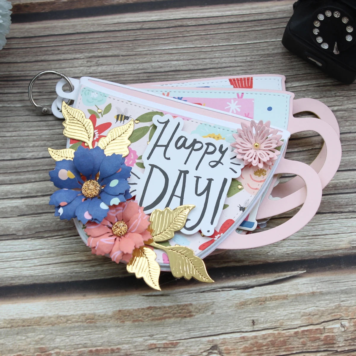 Kscraft Tea Cup Mini Album Metal Cutting Dies Stencils For Diy ...