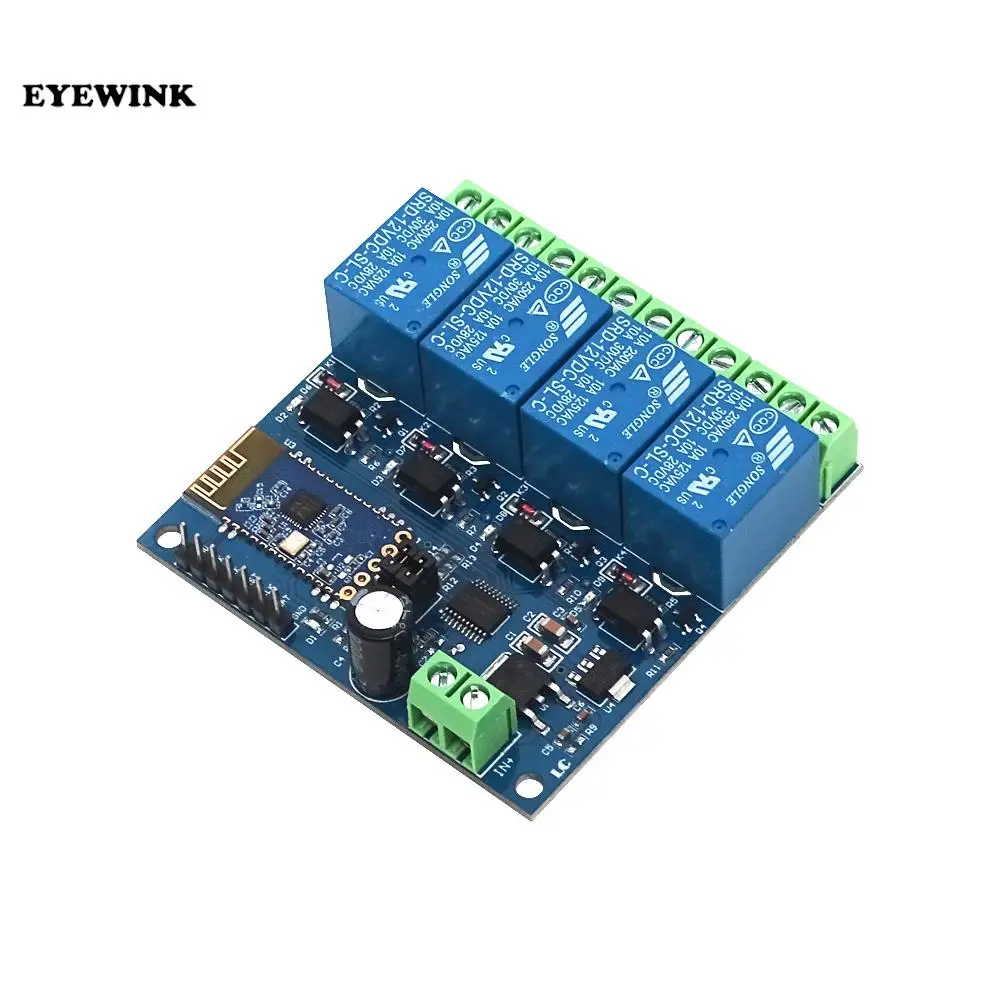 5V-12V-10A-4-channel-Bluetooth-relay-module-four-channel-Bluetooth-SPP ...