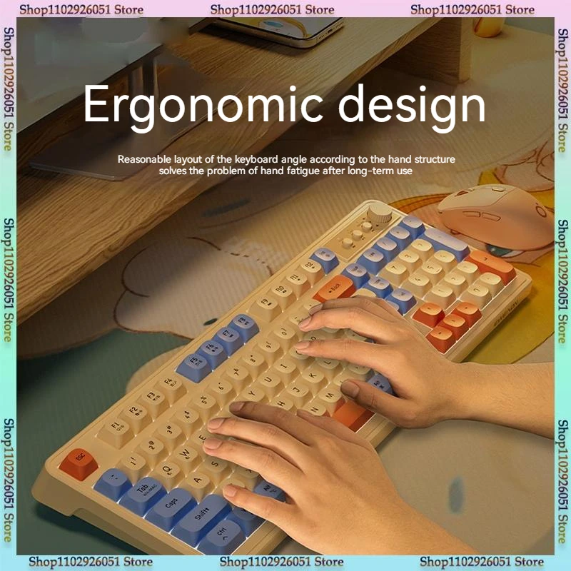 V1pro-Wireless-Bluetooth-Keyboard-And-Mouse-Set-Mechanical-Handle ...