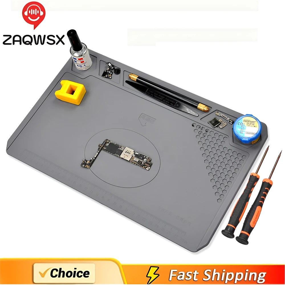 Grey-Blue-Repair-Pad-Insulation-Heat-Resistant-Soldering-Station ...