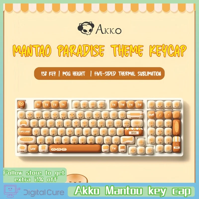 Mantou-Theme-Keycap-138-Key-MOG-Pbt-Material-Sublimation-Cute ...