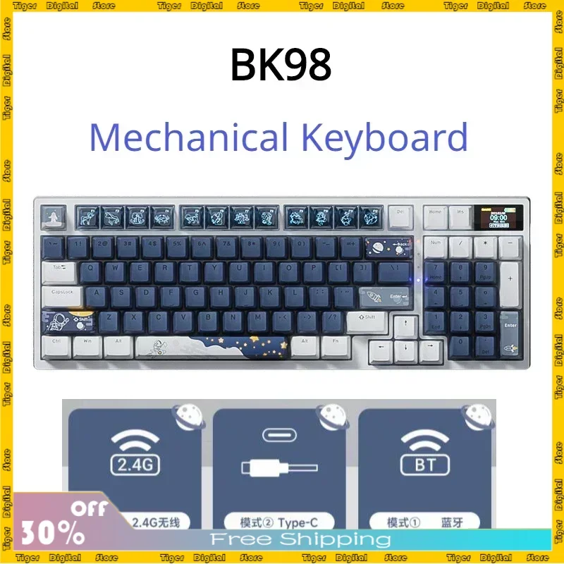 Original-BK98-Keyboard-Starry-Sky-Theme-RGB-Backlit-Tri-mode-Bluetooth ...