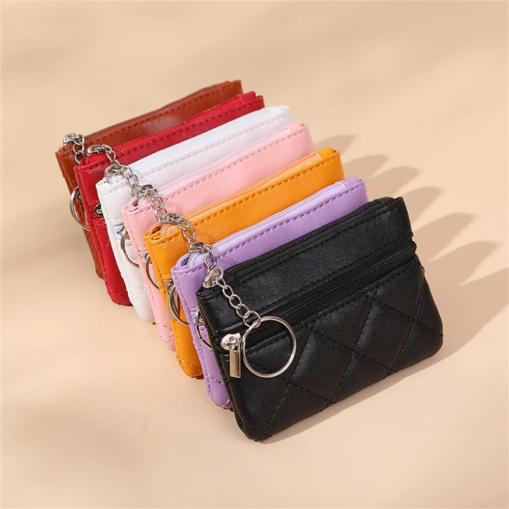 PU-Leather-Wallets-with-Key-Ring-Multifunctional-Small-Credit-Card ...