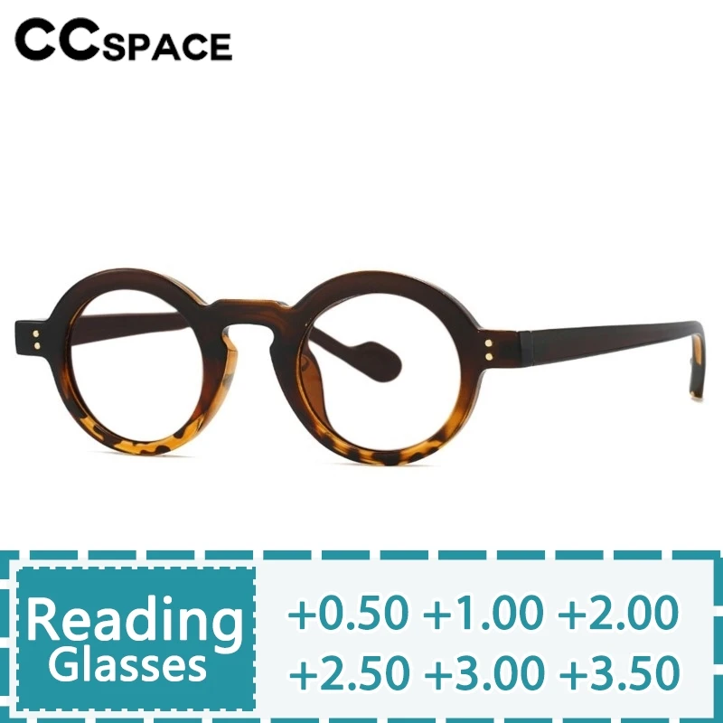 Men-Round-Vintage-Rivet-Reading-Glasses-Women-Small-Frame-Resin-Optical ...