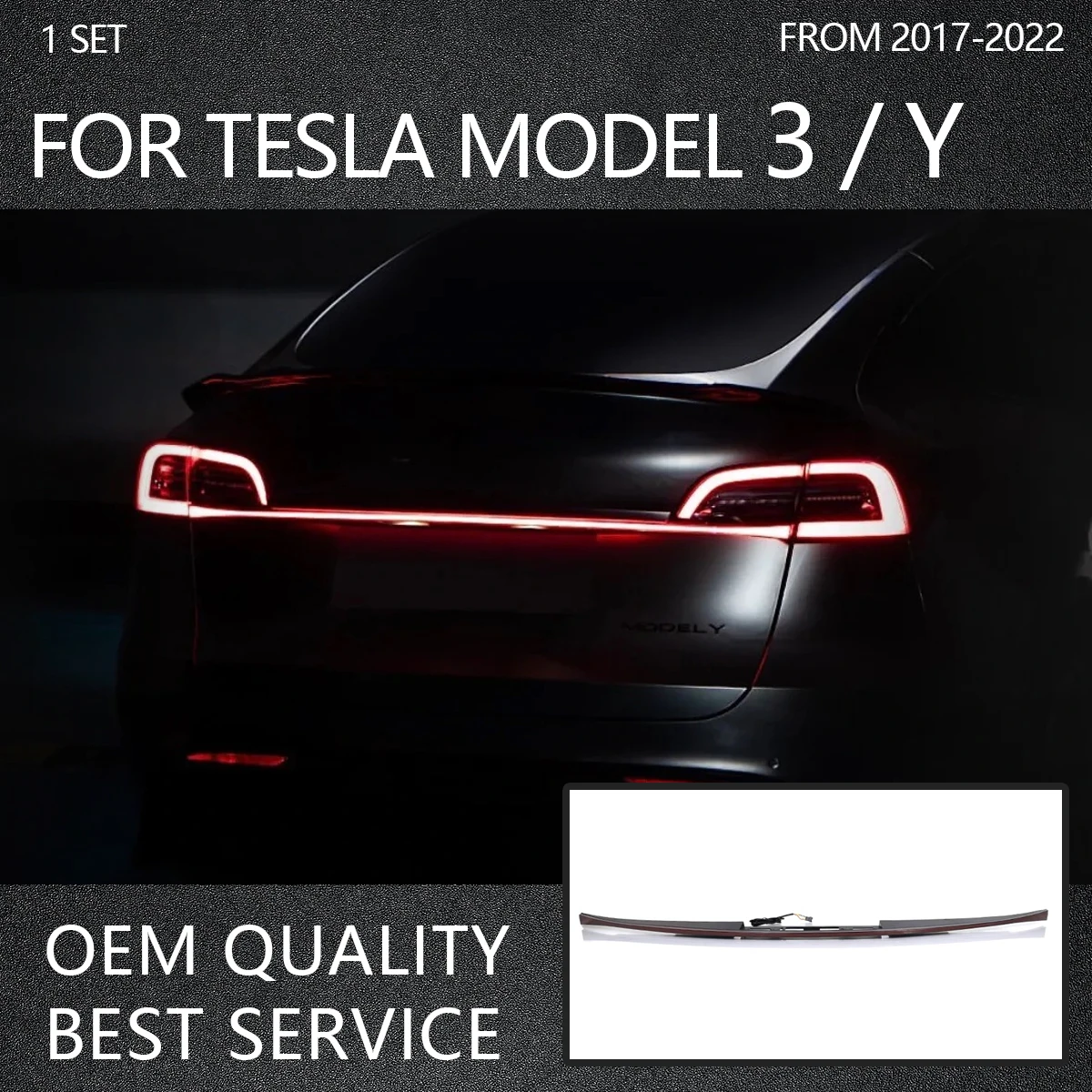 Car-Light-LED-Through-Taillights-For-Tesla-Model-3-Y-Model3-ModelY-2019 ...