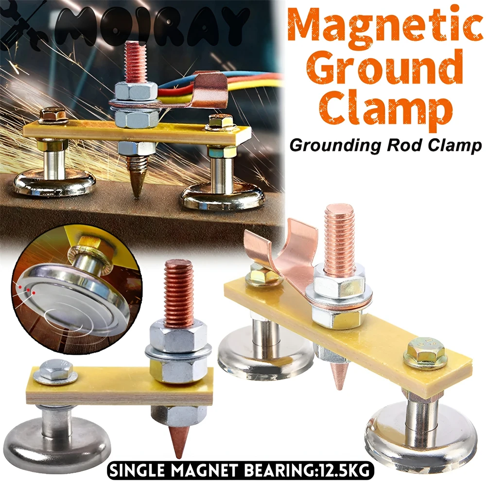 Welding-Magnet-Head-Magnetic-Welding-Fix-Ground-Clamp-Single-Double ...