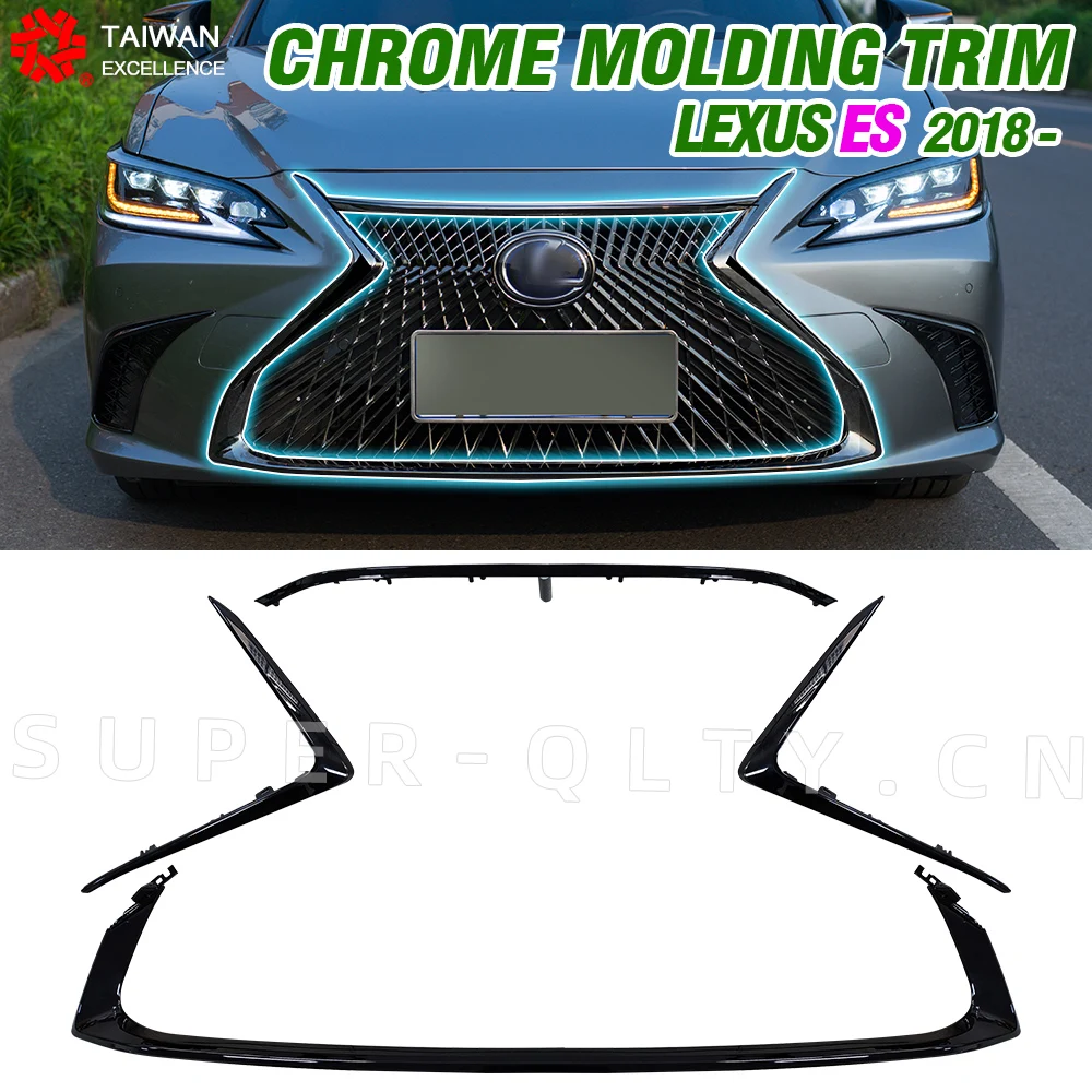 For-Lexus-ES200-ES250-ES300H-2018-Radiator-Grille-Full-of-Chrome-Frame ...