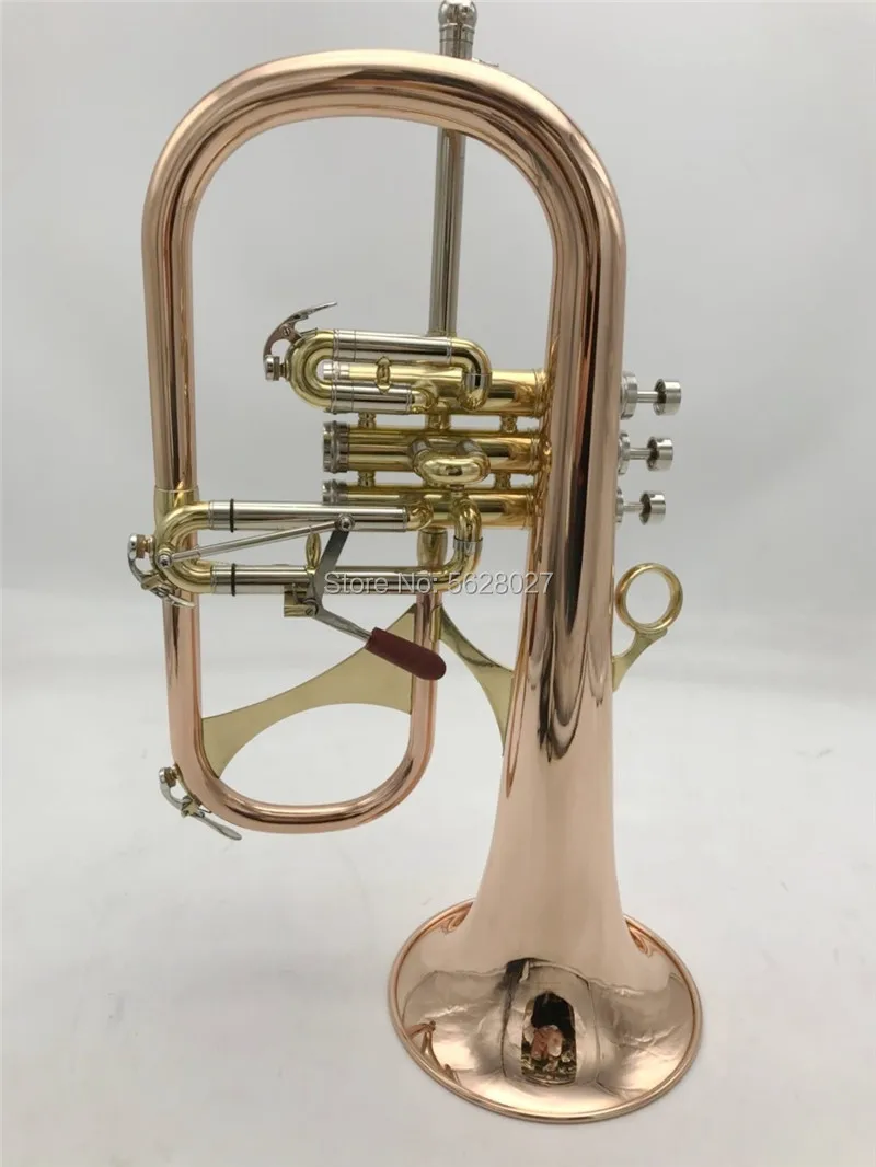 Bb-Flugelhorn-Gold-Phosphorus-Copper-with-Case-Mouthpiece-Trumpets ...