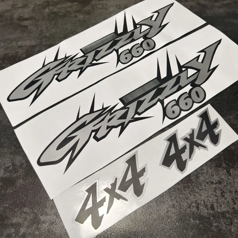 Motorcycle Die Cut Vinly Fairing Stickers For Yamaha Grizzly 4x4 660 ...