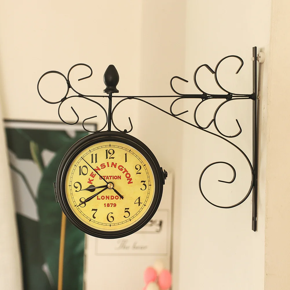 Wrought Iron Metal Wall Clocks