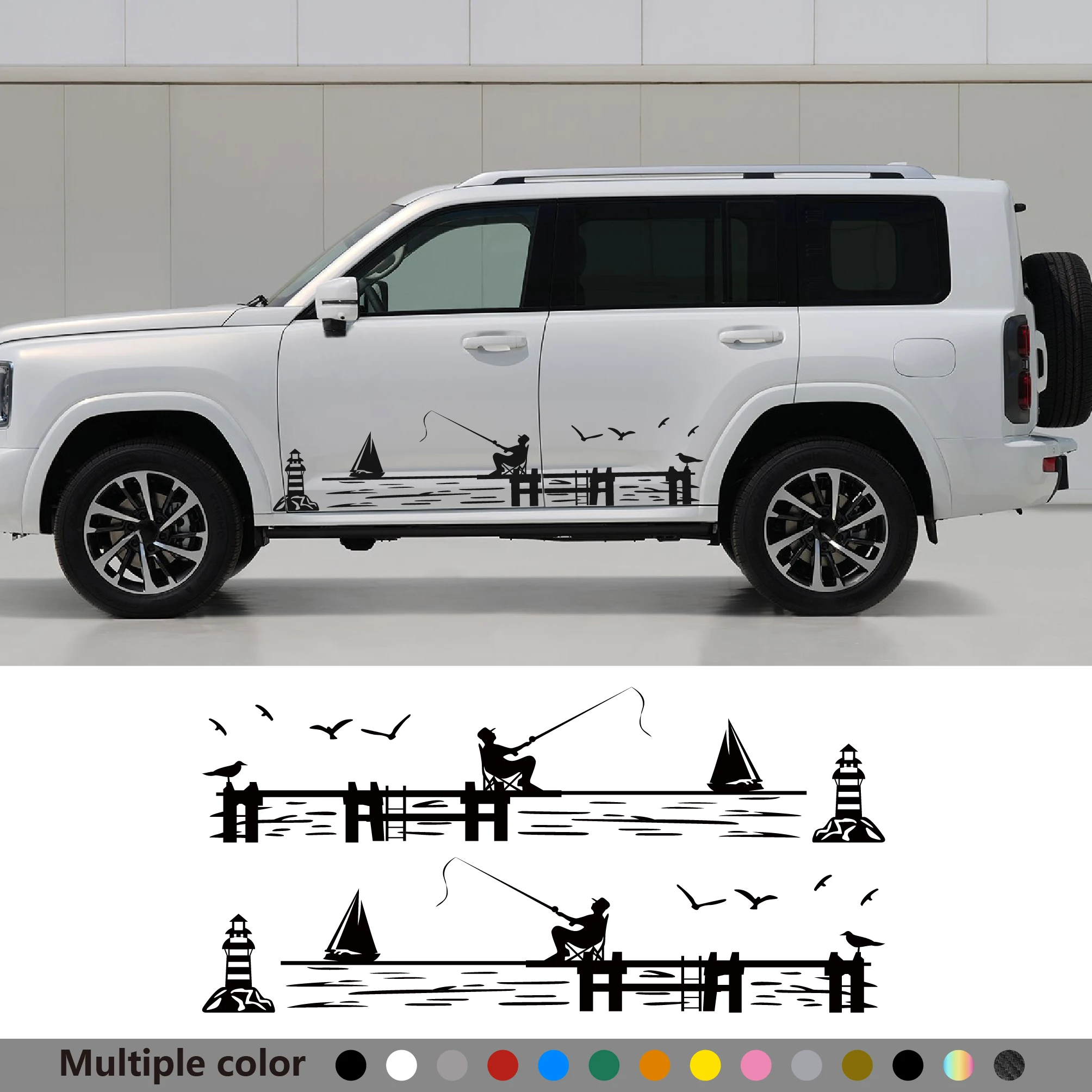 2pcs-Creative-Fishing-Graphic-Vinyl-Film-Decals-Car-Sticker-For-Camper ...