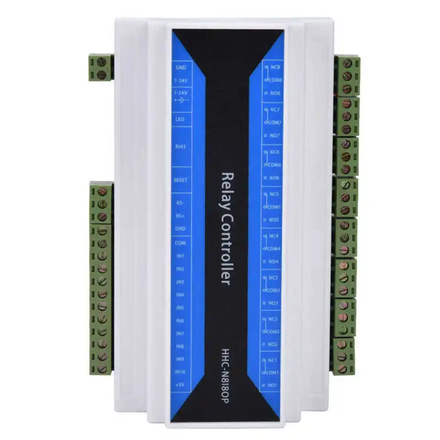 8 Channel Industrial Ethernet IP Relay Module Remote Controller Device ...