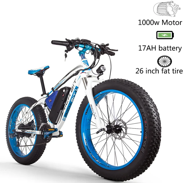 RichBit RT-012 Plus 26 Inch Fat Tire Electric Bike Mtb SHIMANO 21 Speed 48V 1000W 17Ah Lithium ...