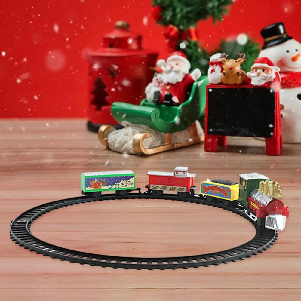 Christmas-Electric-Train-Toy-Trail-Moving-Colorful-Entertainment-Kid ...
