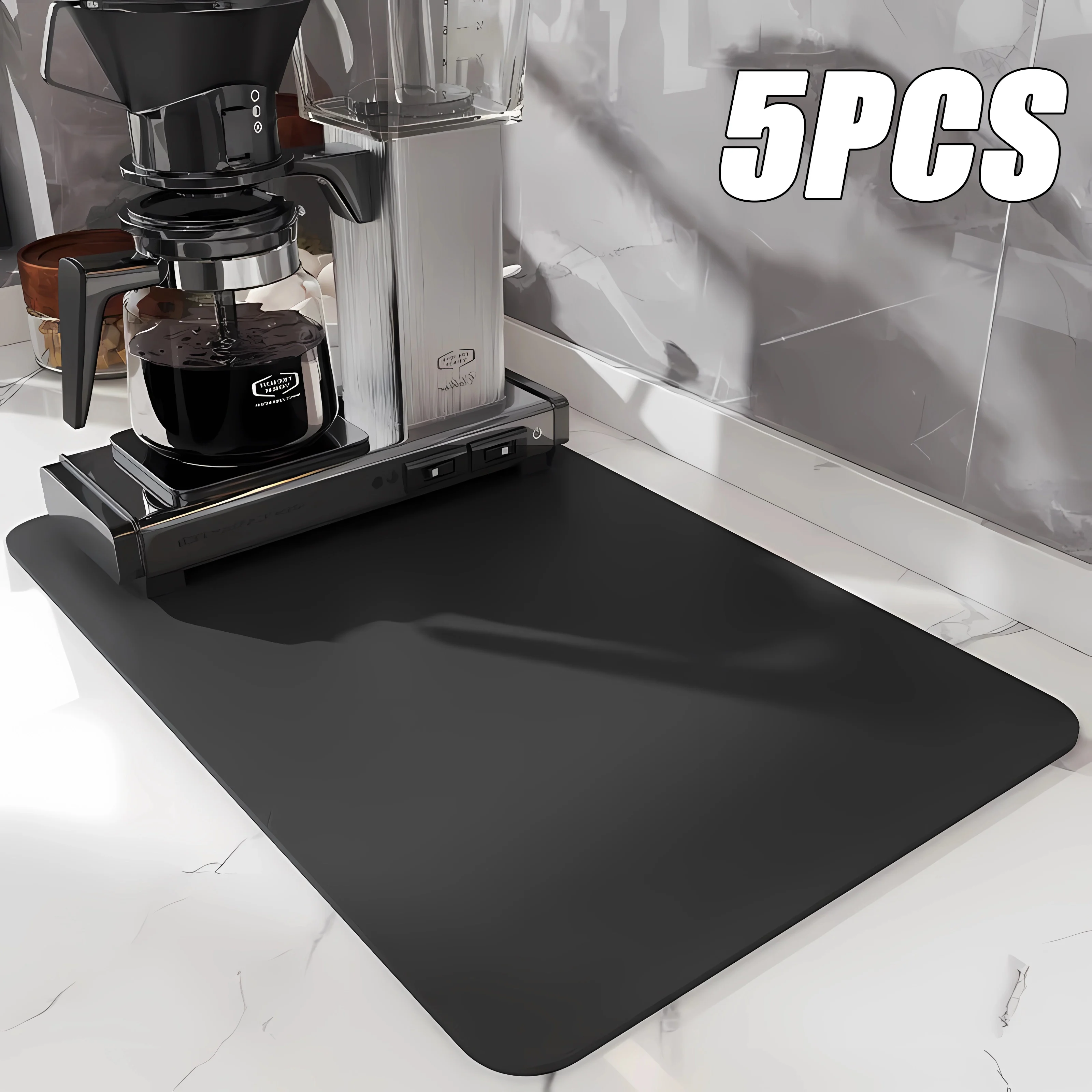 1-5PCS-Super-Absorbent-Mat-Anti-slip-Coffee-Dish-Large-Kitchen ...