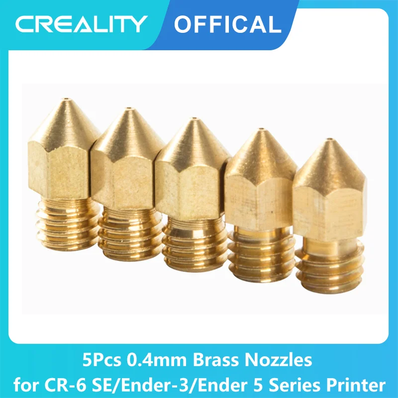 Creality Official 3D Printer Parts 5Pcs 0.4mm Nozzle Hotend Extruder ...