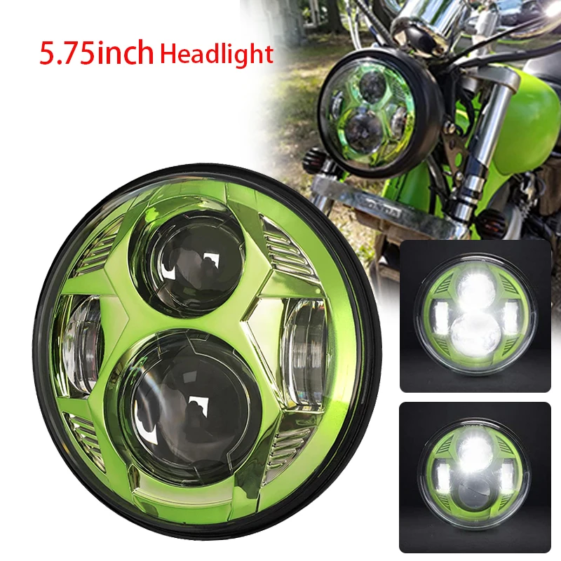 5.75Inch LED Headlight Motorcycle Hi/Lo Beam LED Headlights For H arley ...