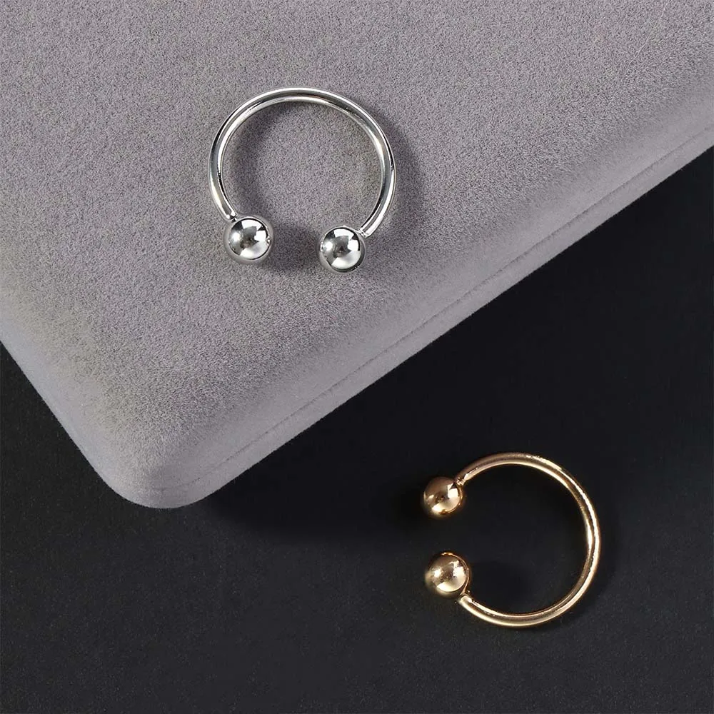 Simple-Adjustable-Gold-Silver-Color-Geometric-Double-Ball-Rings-for ...