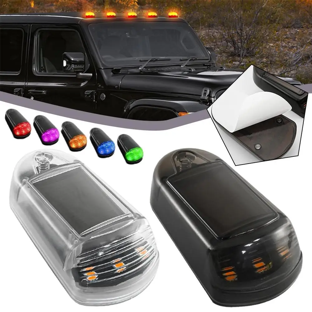 1Pcs-Wireless-Cab-Lights-For-Truck-Solar-Cab-Lights-Punch-Free-3-LED ...