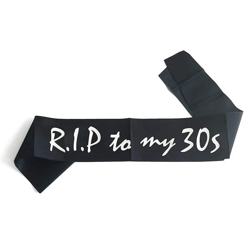 RIP-to-My-30s-Sash-Gift-for-Men-Women-Funeral-for-Youth-40th-40-Years ...