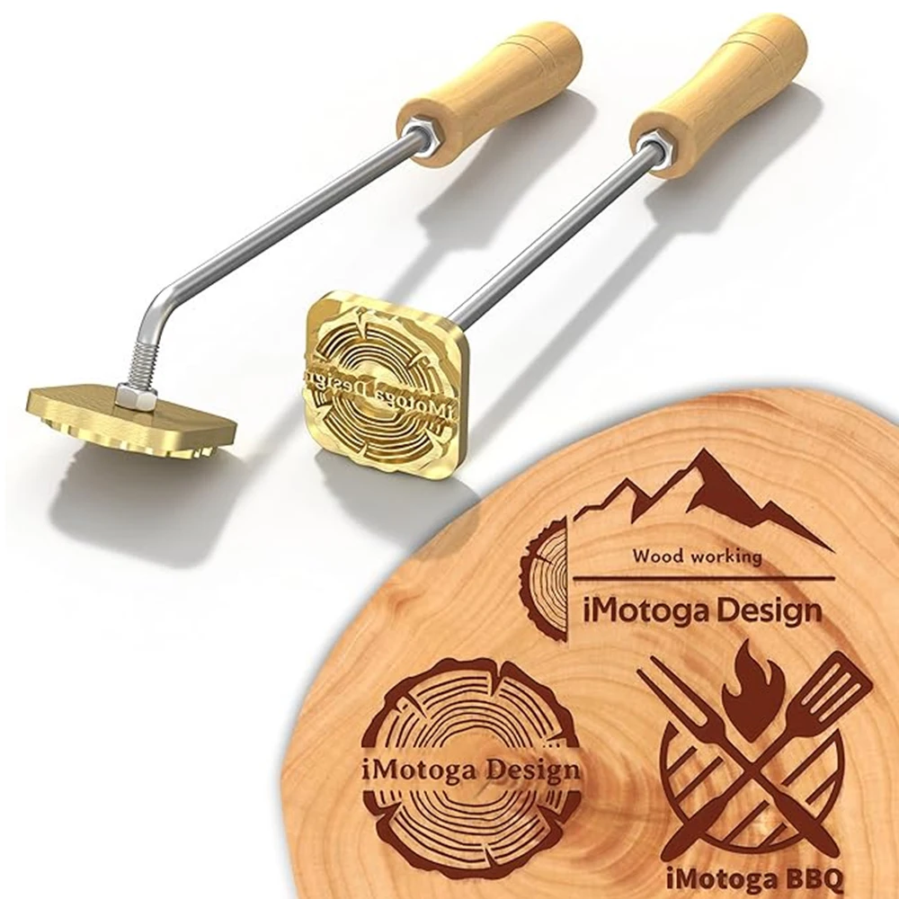 Branding Iron Stamp Custom Logo or Your Design Stamp Head and Handle ...