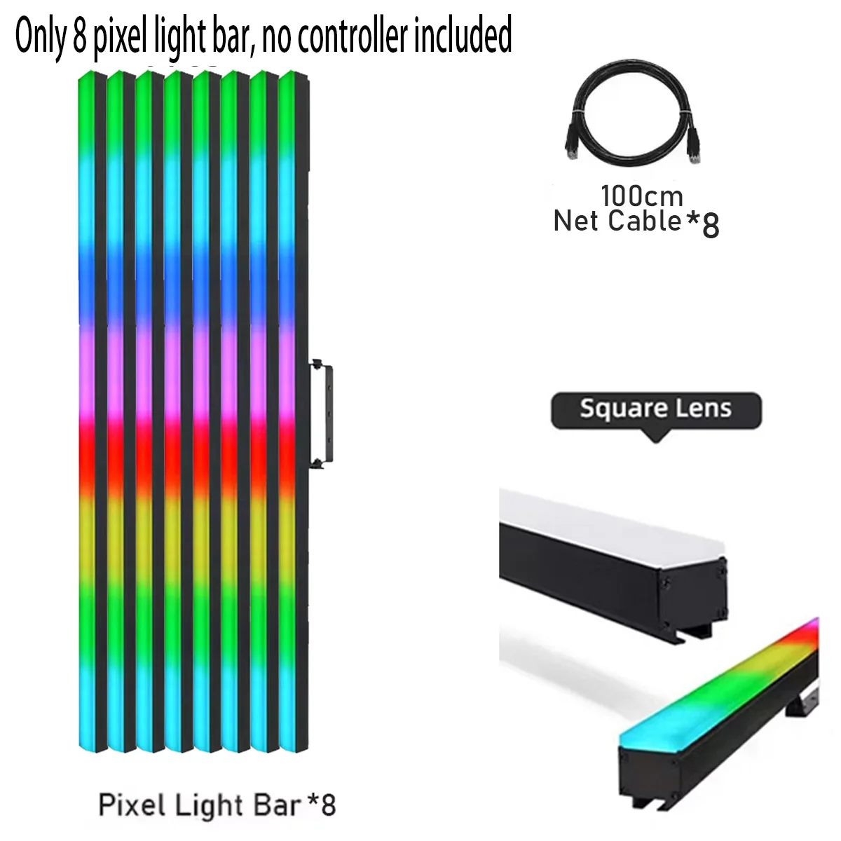 4/8 RGB LED full-color pixel light bar, stage effect, suitable for ...