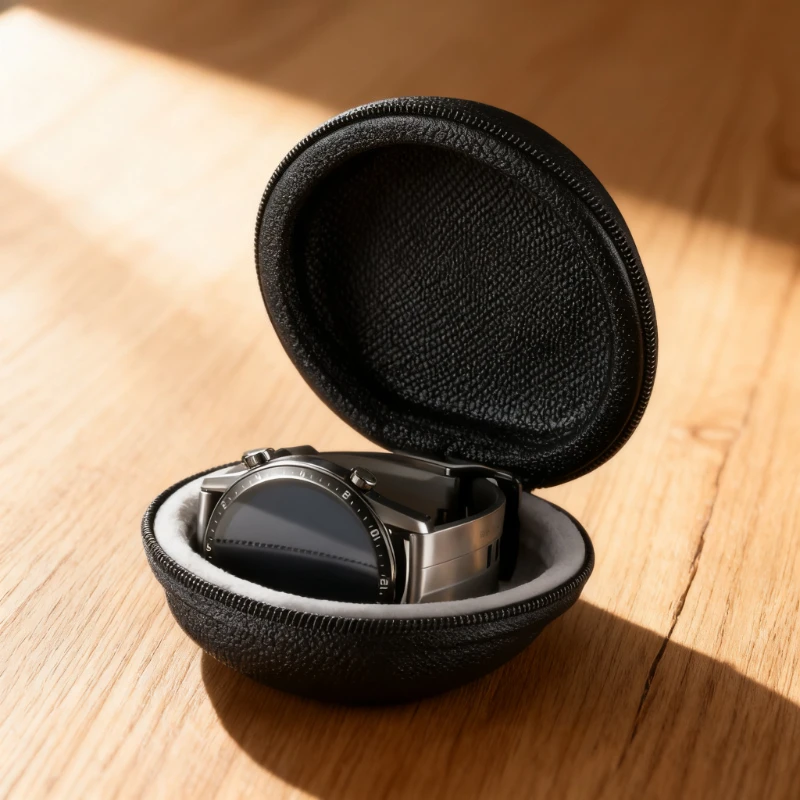 Portable EVA Single Watch Travel Case Zippered Watch Storage Organizer ...