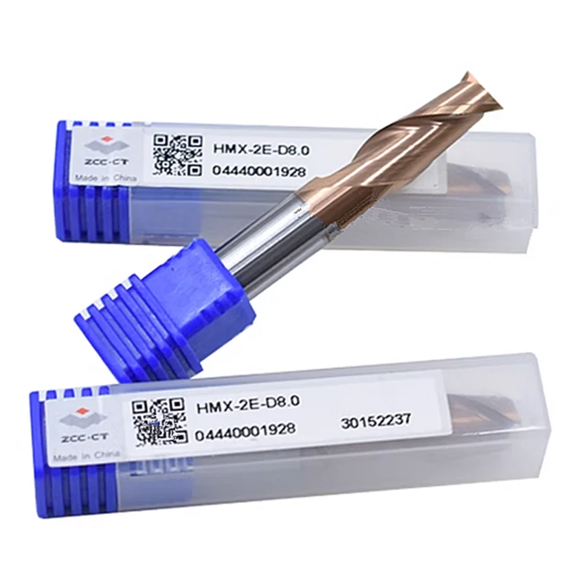 HMX-2E-D8.0 ZCC.CT Two edge straight shank flat end milling cutter D8.0 ...