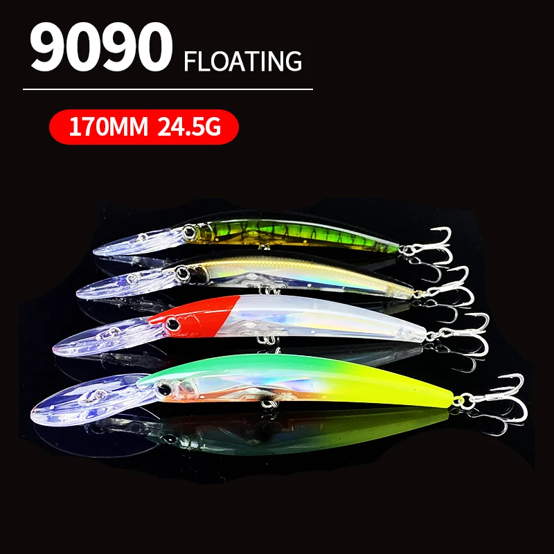 1Pcs-170mm-24-5g-Big-Slim-Floating-Minnow-Lure-Trolling-Wobbler ...