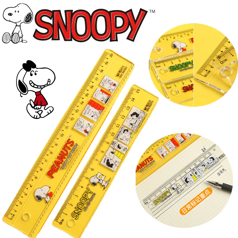 Snoopy-Plastic-Transparent-Straight-Ruler-Kawaii-Stationery-Funny-Cute ...