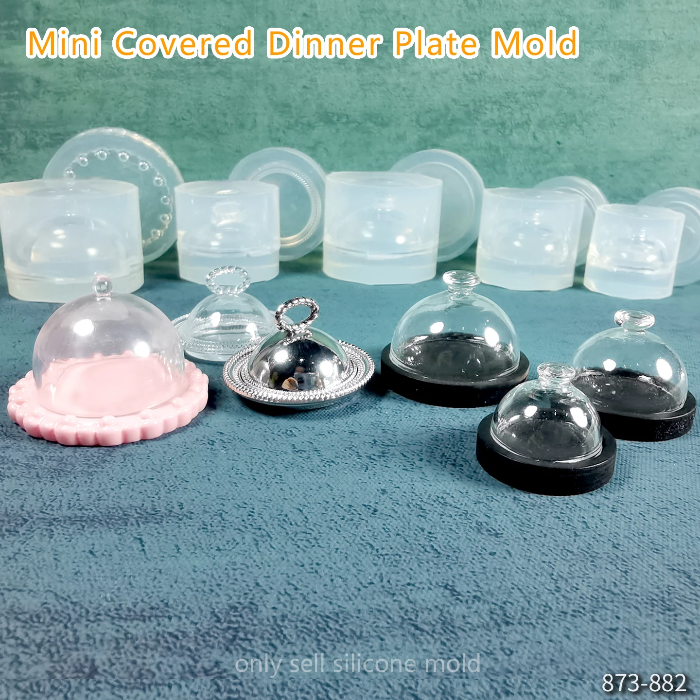 DIY Handcraft Covered Dinner Plate Mold Epoxy Resin Mold Miniature ...