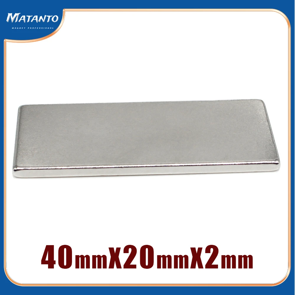 2-5-10-15-20-50PCS-40x20x2mm-Block-Strong-Powerful-Magnets-Long ...