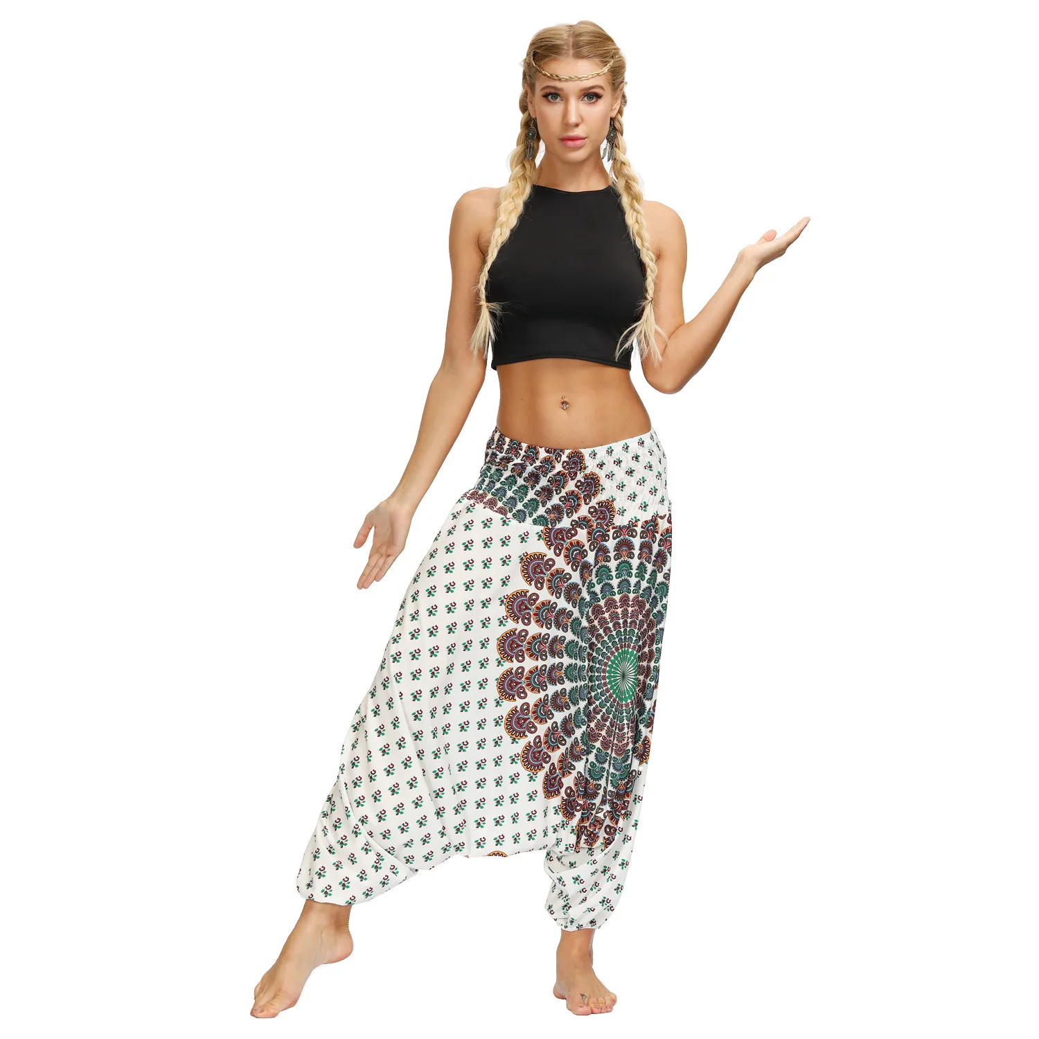 Boho-Style-Long-Harem-Pants-Loose-Trousers-Aladdin-Hippy-Wide-Leg ...