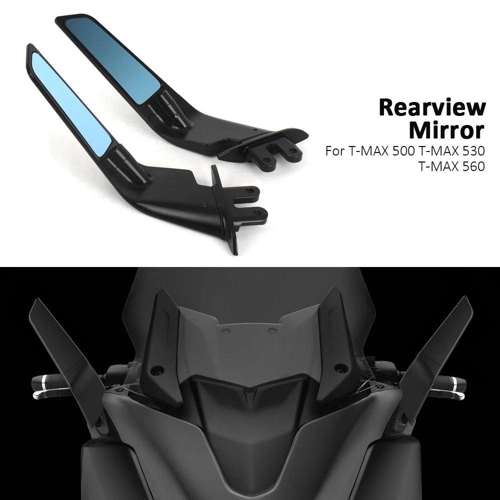 Motorcycle-Mirrors-Stealth-Winglets-Mirror-Kit-Rotatable-For-YAMAHA-T ...