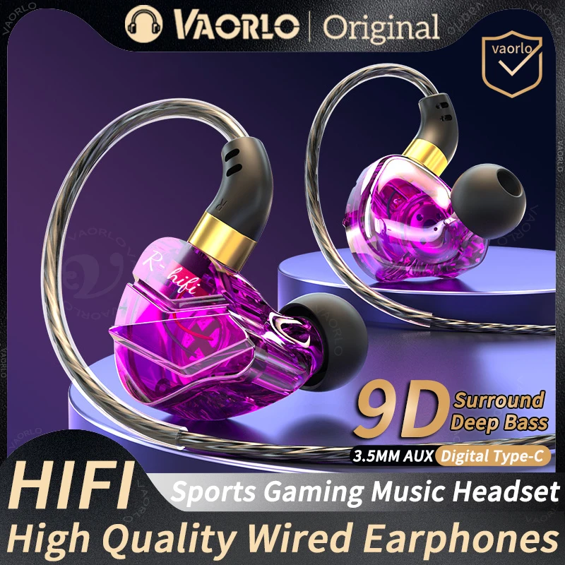 3.5MM AUX/type-c numérique 9D HIFI basse lourde casque musique sport ...
