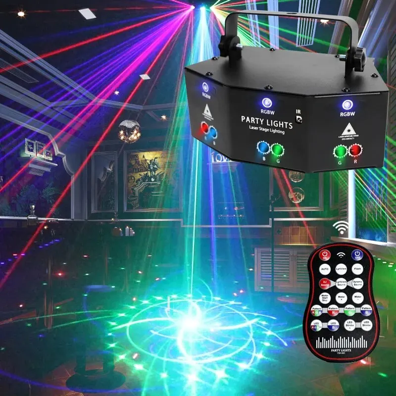 9-Eyes-LED-Disco-Party-Lighting-Remote-Controller-Laser-Projectors-DMX ...