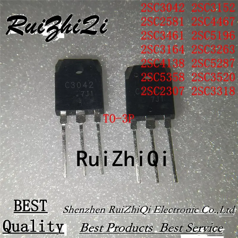 NEW-10PCS-LOT-2SC3042-2SC3152-2SC2581-2SC4467-2SC3461-2SC5196-2SC3164 ...