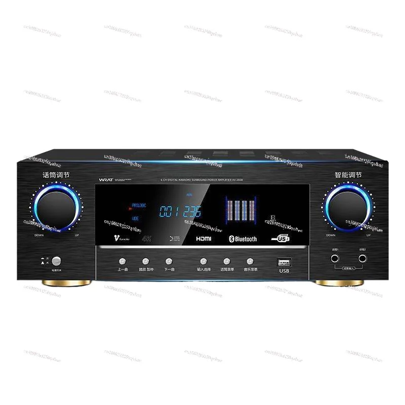 600W Bluetooth Home Theater Karaoke Receiver - 5.1-Ch Stereo Amplifier ...