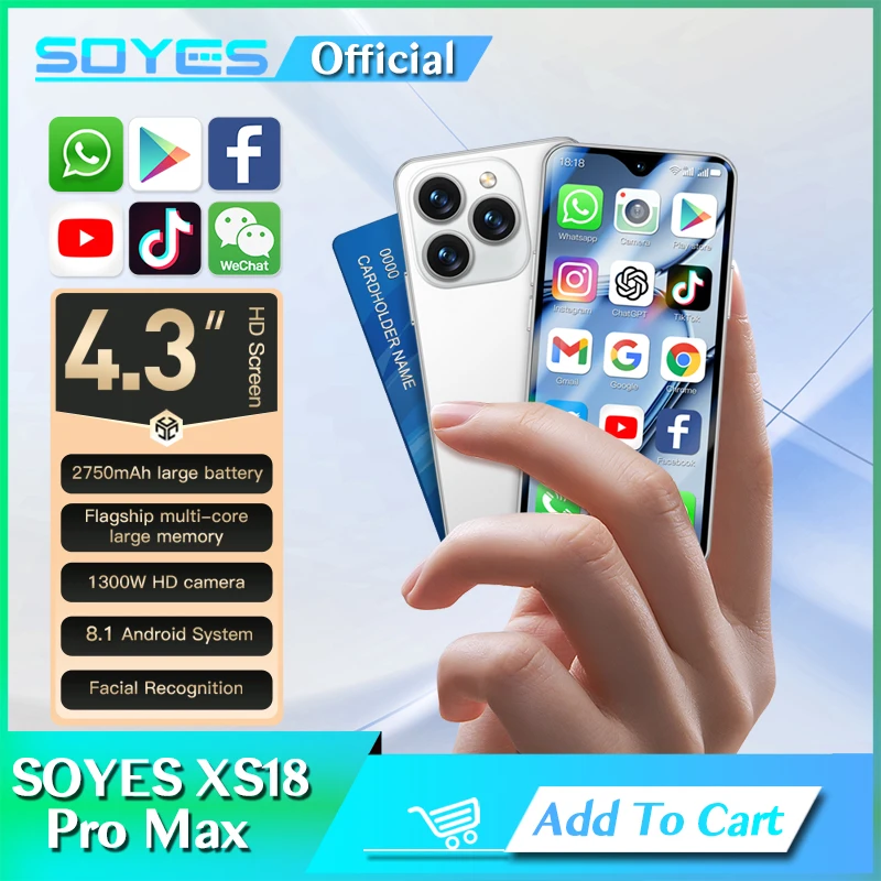 SOYES-XS18-Pro-Max-Mini-Smartphone-4-3-4G-LTE-Android8-1-2GB-RAM-16GB ...