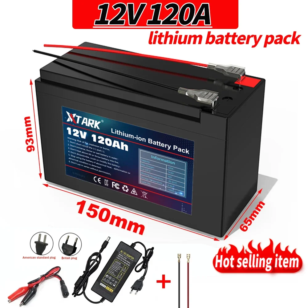 12V-120Ah-Rechargeable-Battery-With-BMS-for-solar-energy-Fish-Finder ...