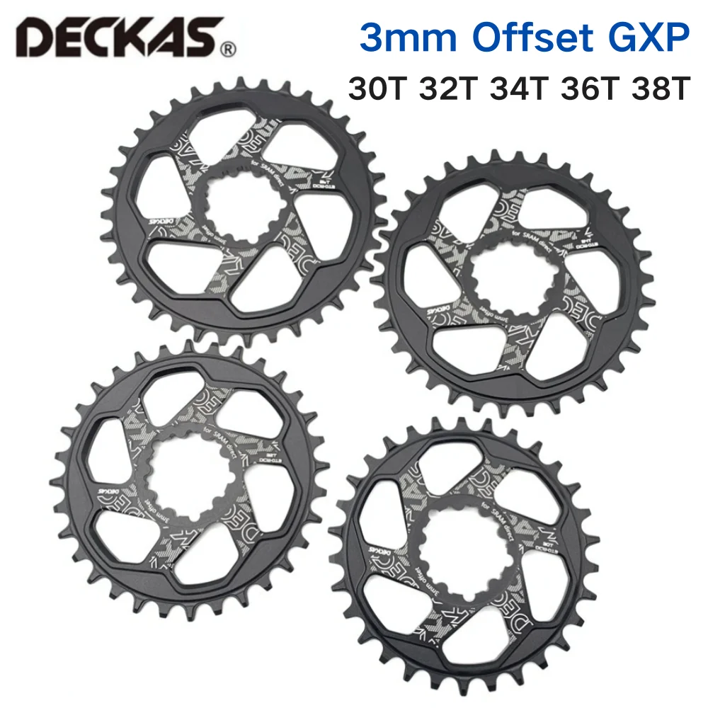 DECKAS-30T-38T-forGXP-3mm-Offset-Chainring-Mountain-Bike-Crown-Bicycle ...