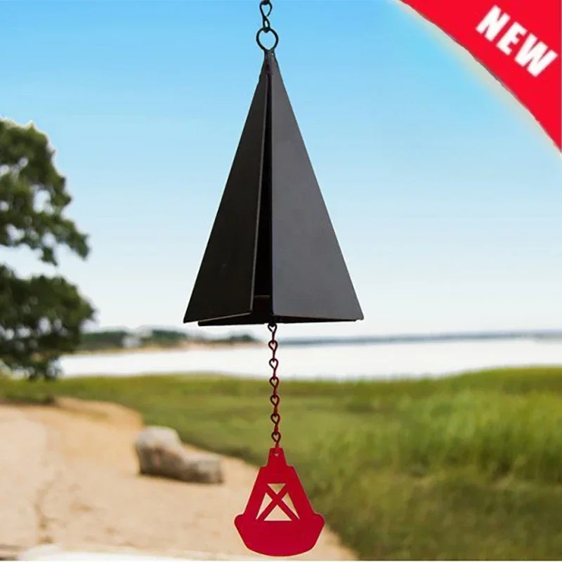 Triangle-Iron-Art-Wind-Chimes-Bell-Pendant-Courtyard-Seaside-North ...