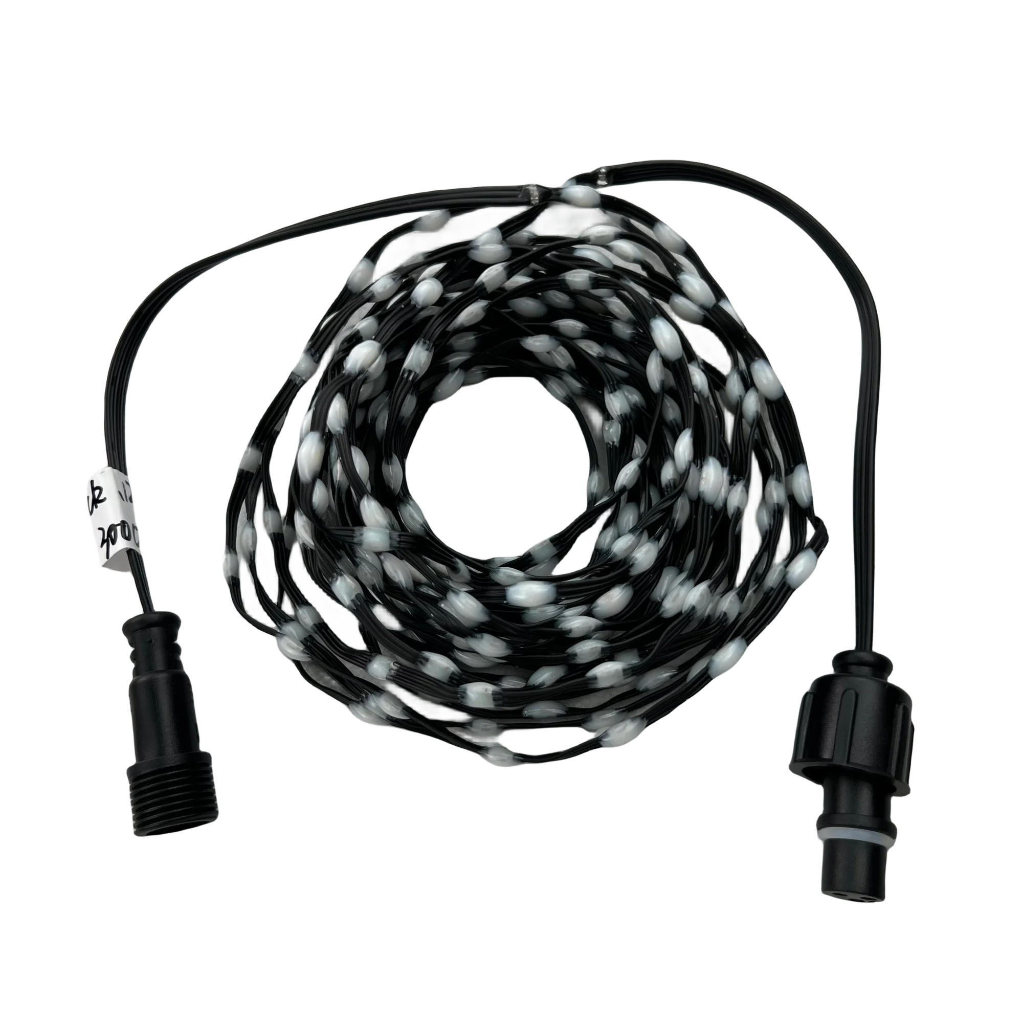 DC5V 12V 2.5cm Pitch Black Wire 100ct/200ct Long Seed LED Pixel String ...