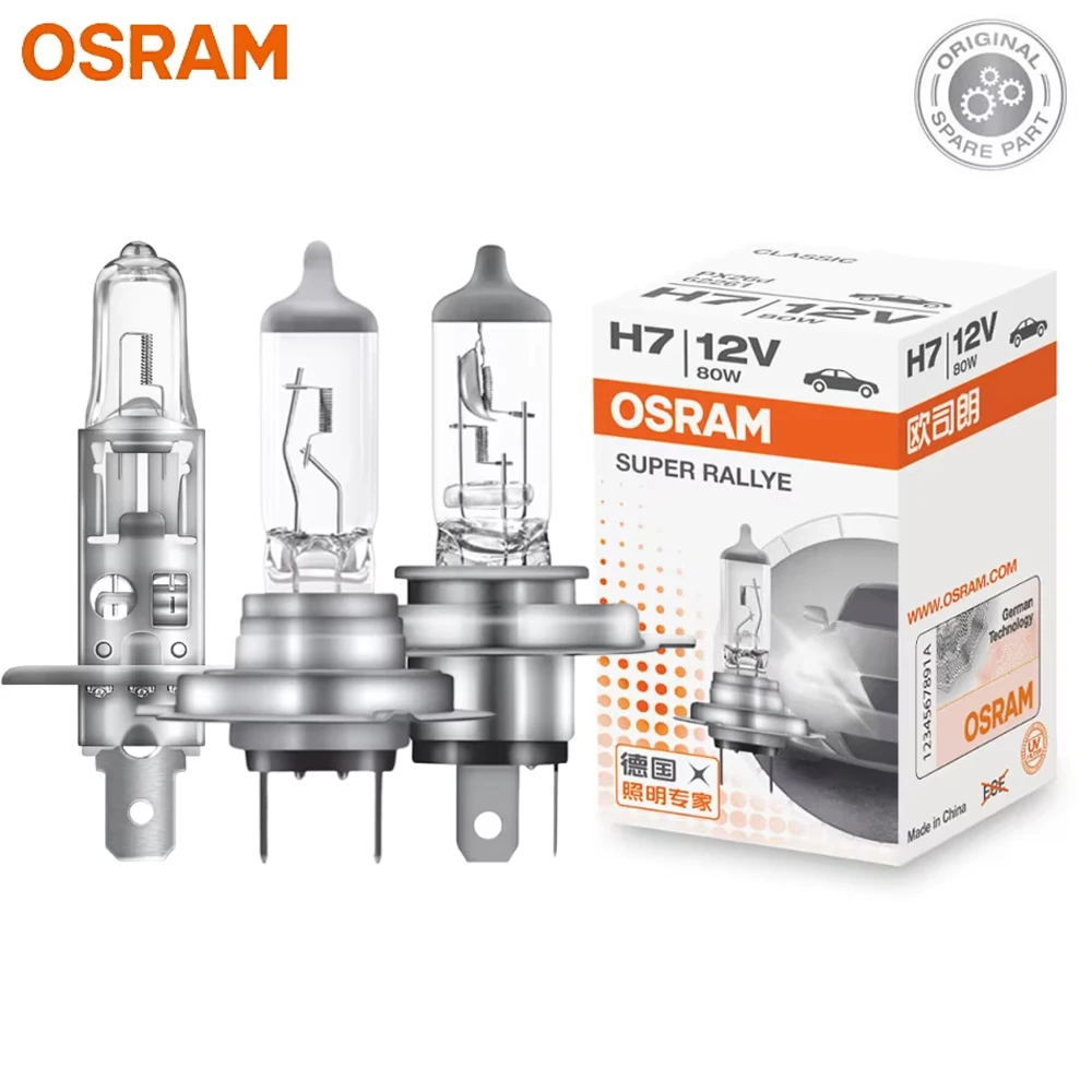 OSRAM Original Lamp H7 H4 H3 H1 12V 100W Standard White Car Headlight ...