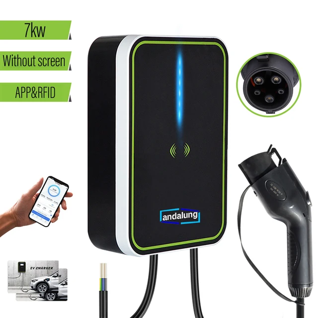 Andalung EV Charging Station 7Kw 1P With APP Wifi Control 32A Type2 GBT ...