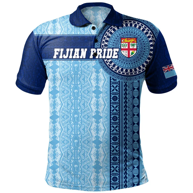 New Design Fiji Pattern Polo Shirt Men Women Hawaiian 3D Printed ...